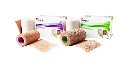 3M Coban 2 and 3M Coban 2 Lite Two Layer Compression Systems Static Compression Wound Care Products
